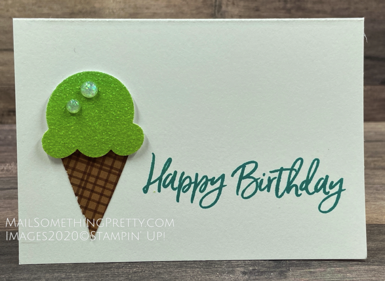 Quick & Easy Ice Cream Cards with Rainbow Glitter Paper